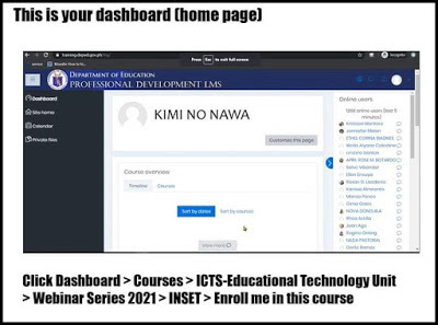 Teachers Guide: How to Register Enrollment Key to PD-LMS [Virtual INSET ...