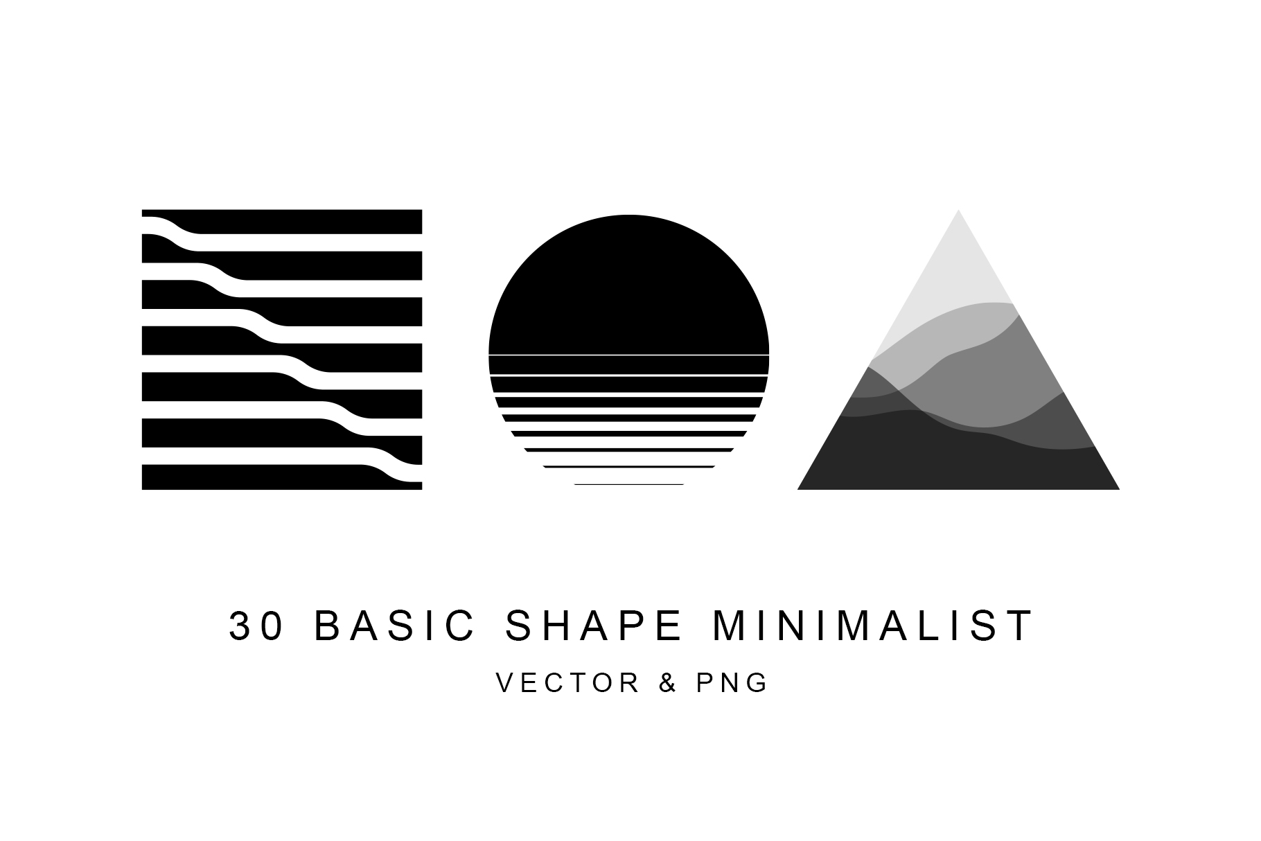 Free Basic Shape in Various Patterns - Vector