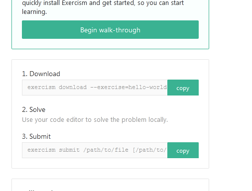 How to setup Exercism CLI on Windows 7 and run the First file.