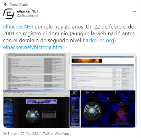 elhacker.NET hace 20 años