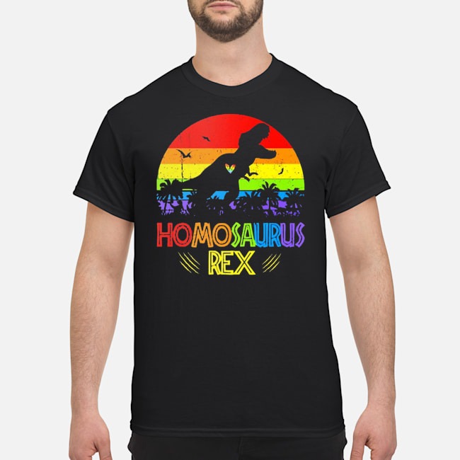 Homosaurus Rex Dinosaurus LGBT Vintage Shirt
