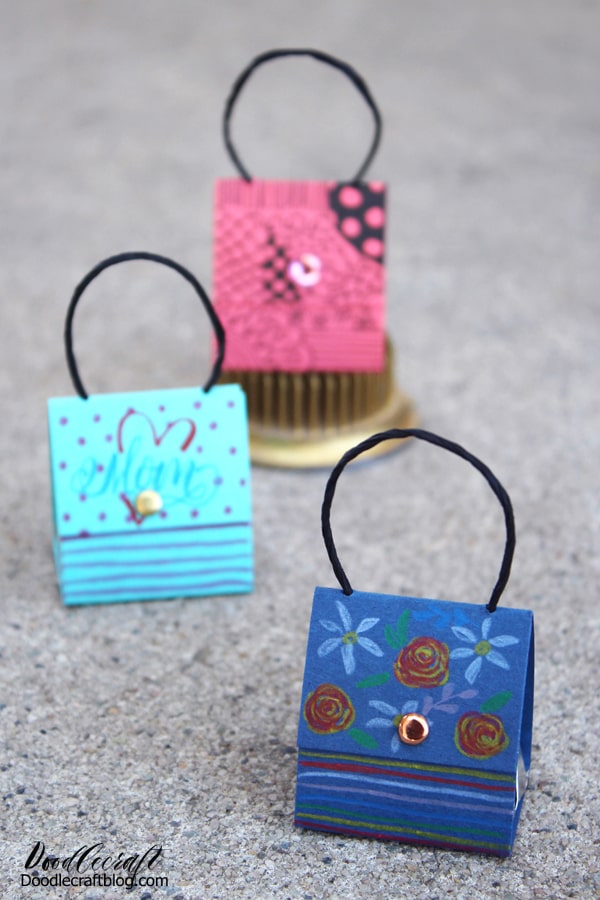 Mini Paper Purse Treat Favors with Tombow