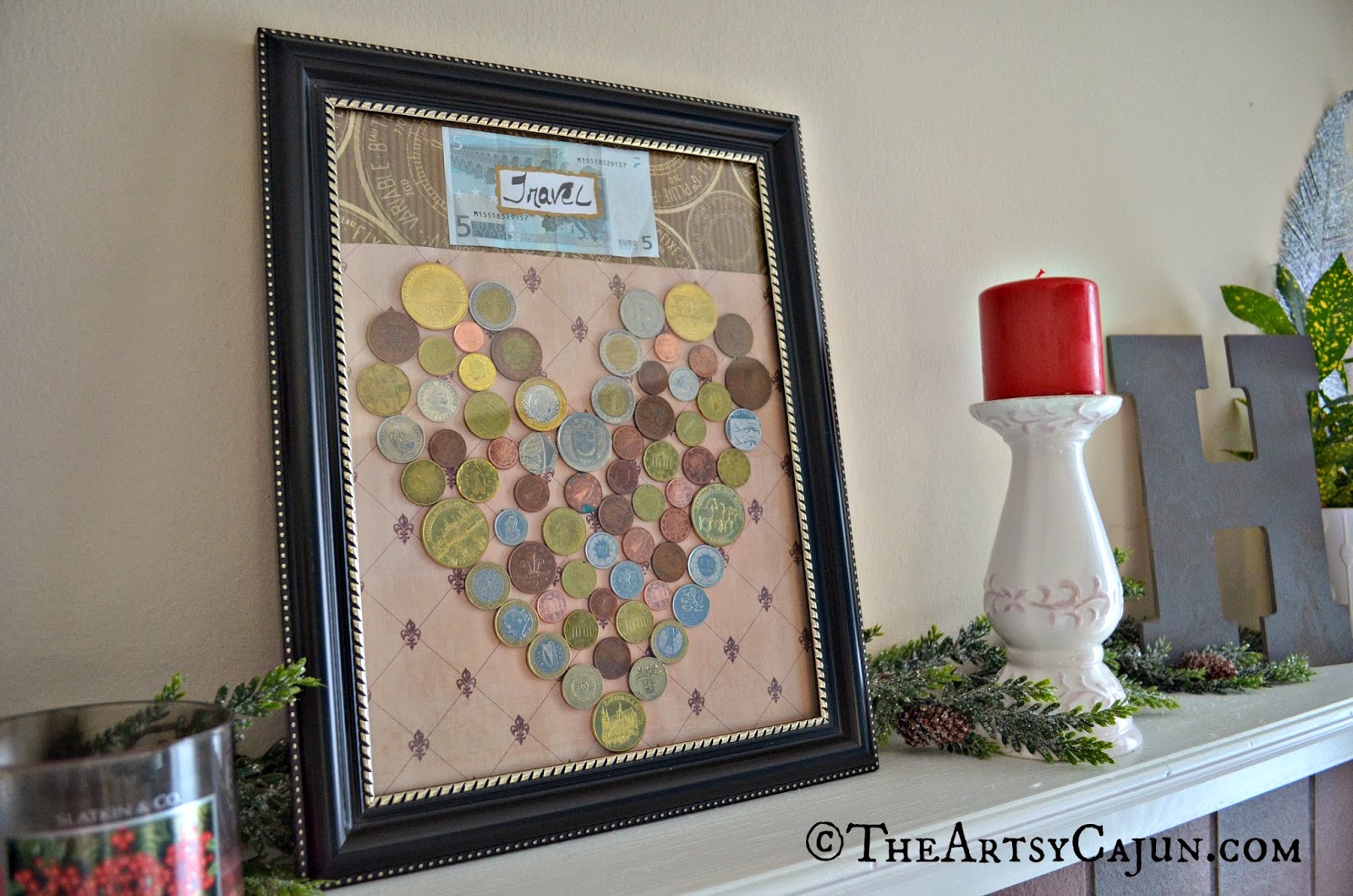 DIY Souvenir Coin Display | The Artsy Cajun