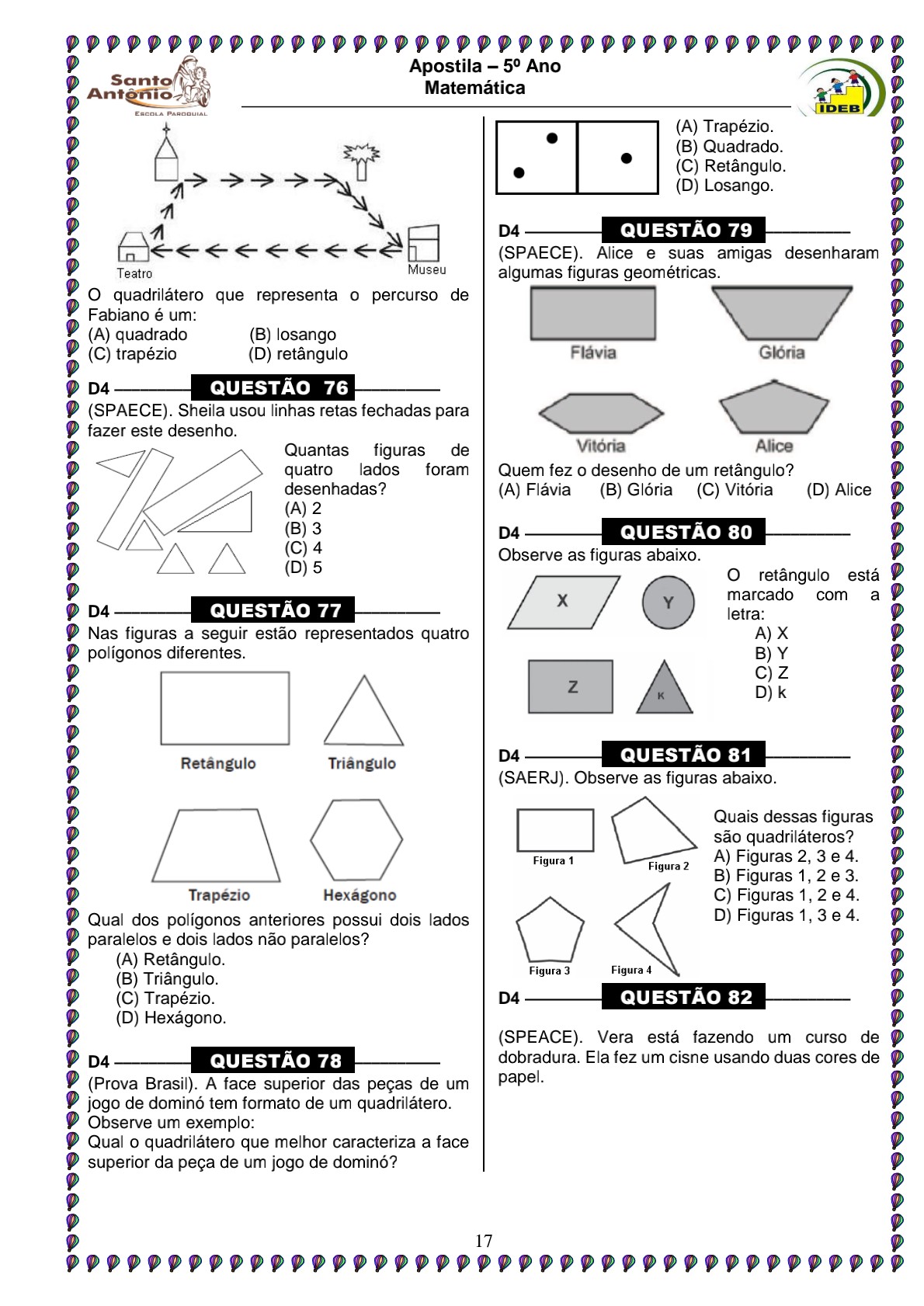 Simulado Saeb 5 Ano Matemática - RETOEDU