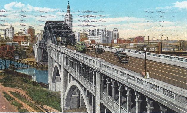 Kentucky Travels: Postcard: High Level Bridge, Cleveland Ohio