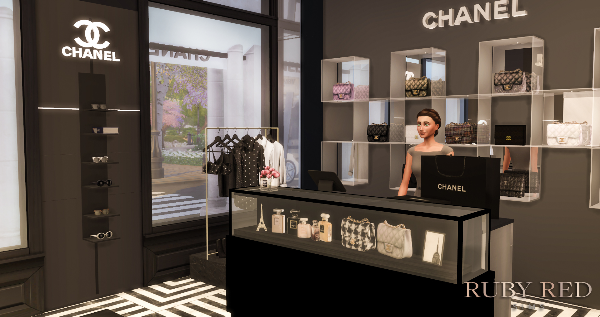 Sims 4 | June: Paris City Build 模擬市民 4 巴黎市區與CC組下載 [Ruby Red Sims]