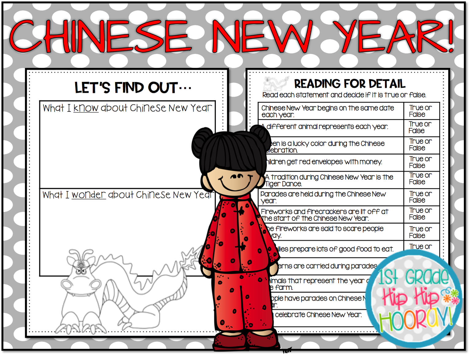 1st Grade Hip Hip Hooray!: Chinese New Year