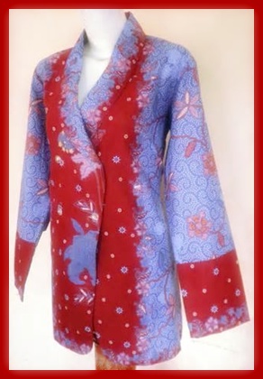 Enam update model blazer batik wanita modern