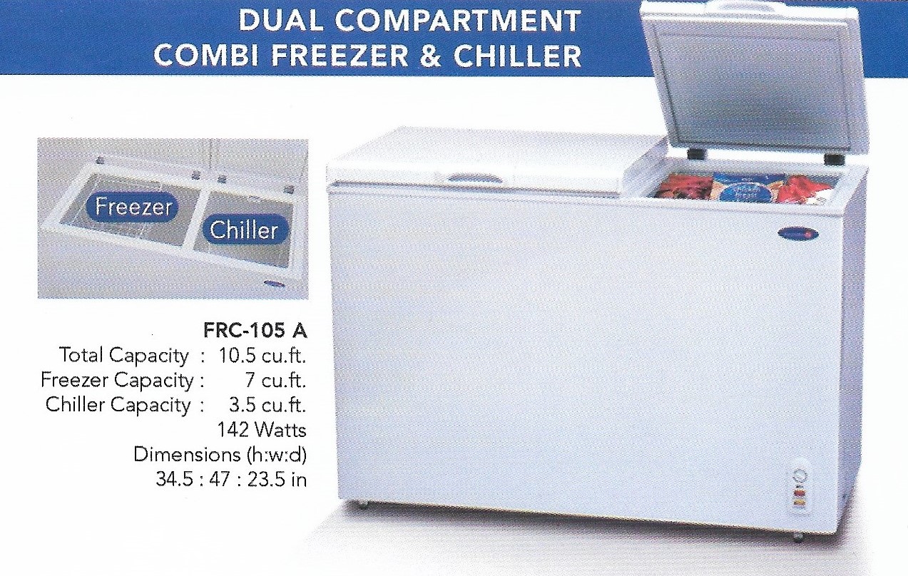MaximaxSystems.com: FUJIDENZO DUAL COMPARTMENT COMBI FREEZER & CHILLER
