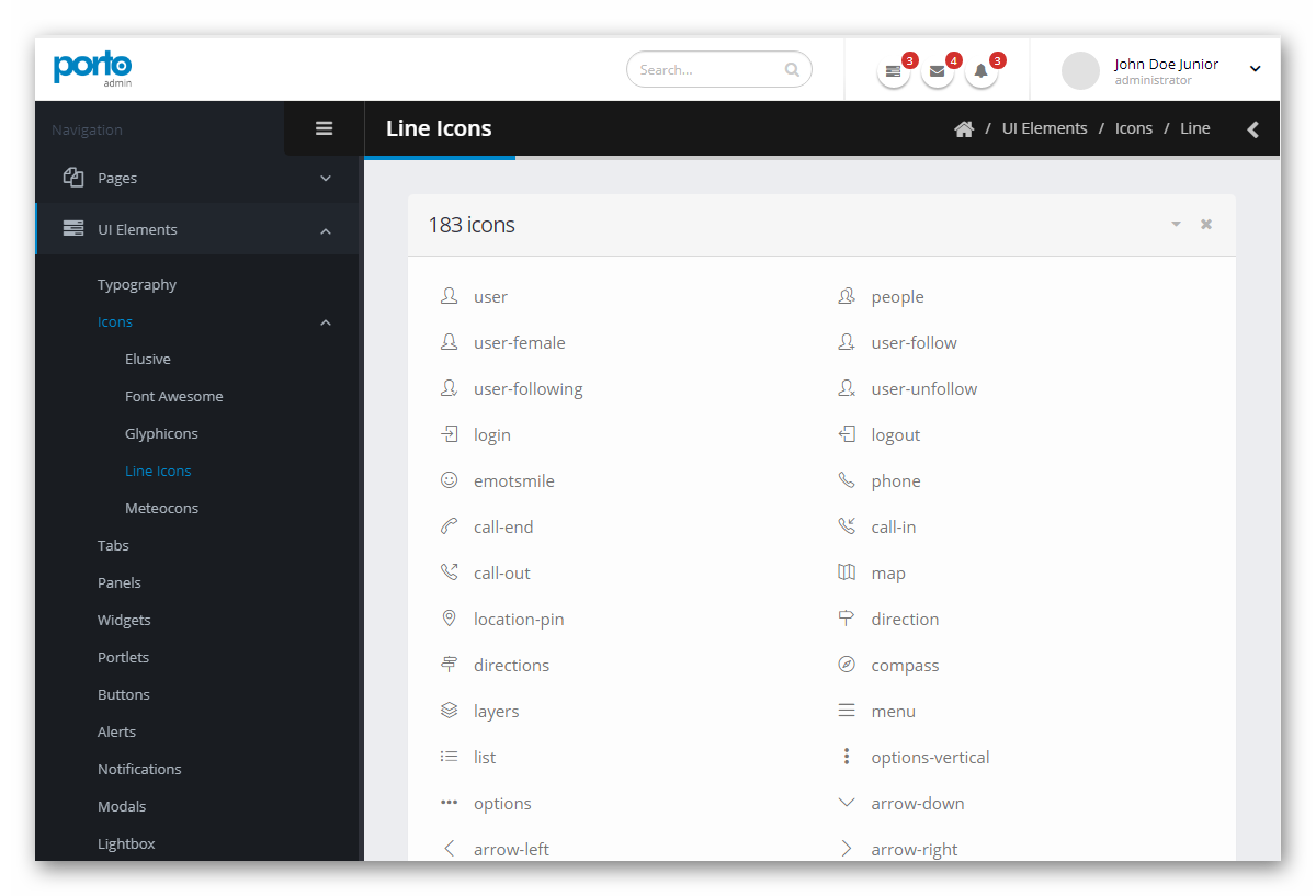 Porto Admin - Template Website Html5 | Rully Studio