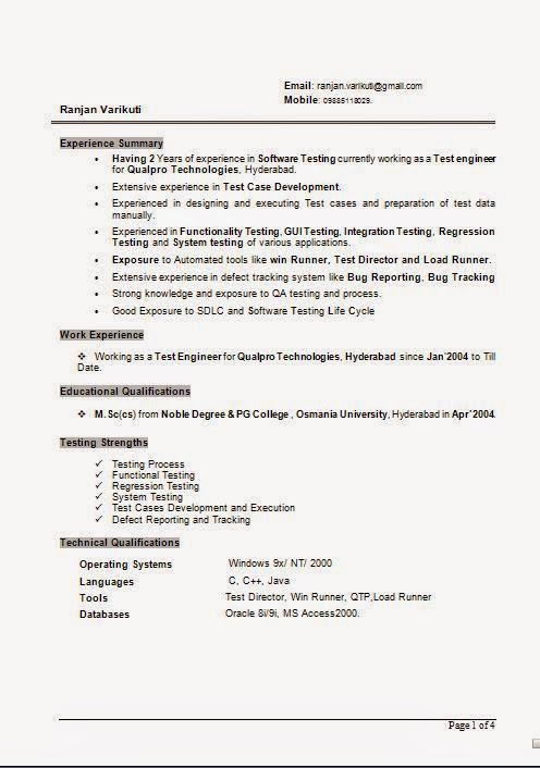 harvard format cv