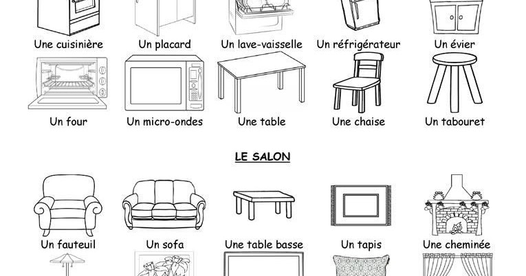 Le français "Oh là là!": les meubles de la maison