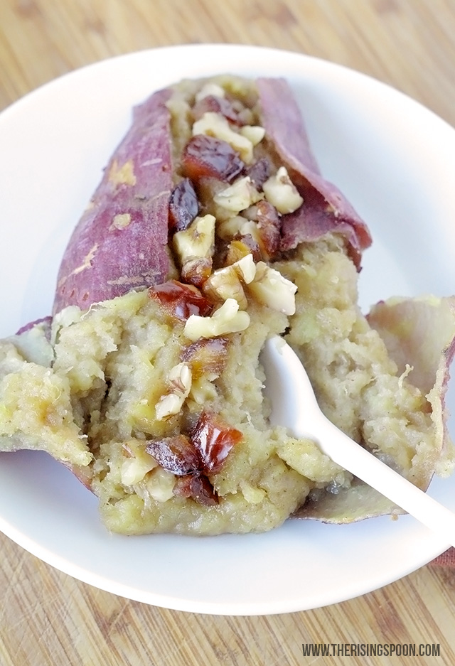 Twice-Baked Japanese Sweet Potatoes with Chopped Walnuts & Dates | The ...