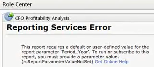 Axapta Advisor For Technical And Functional Reporting Service Error Rsreportparametervaluenotset