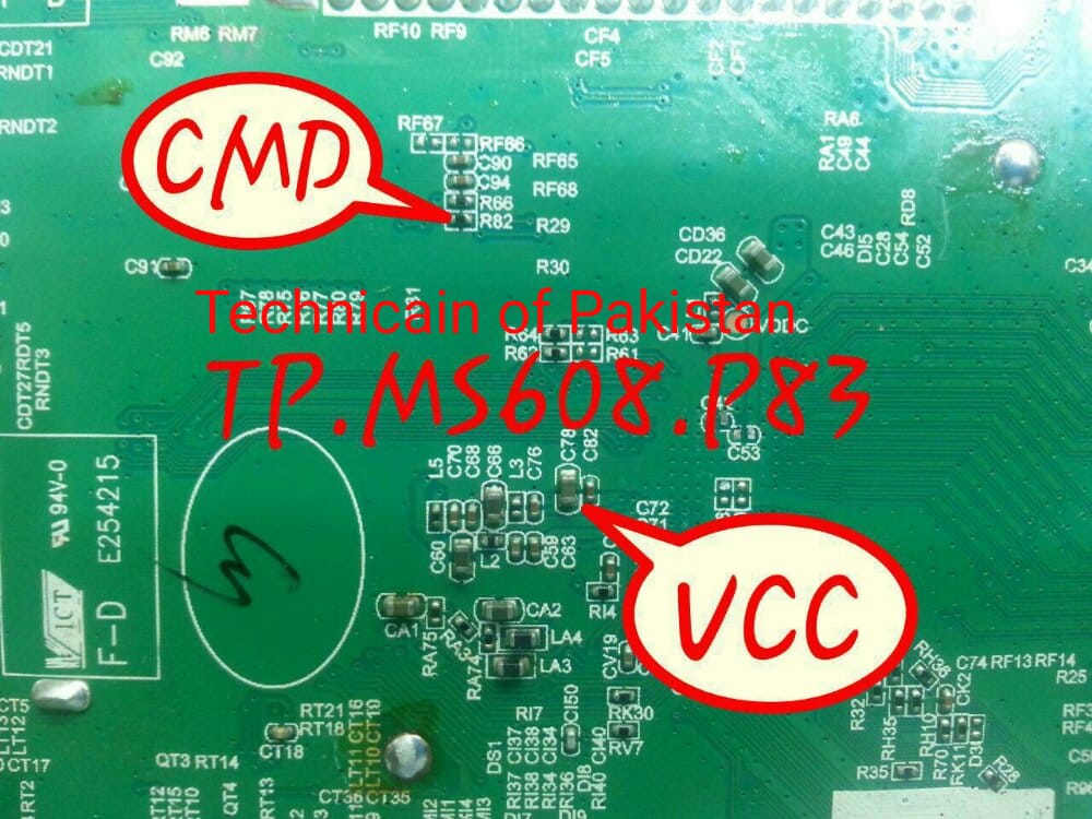 LCD TV FAULTS: TP.MS608.P83 EMMC POINT