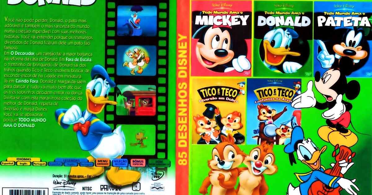 Capas de DVDs: 85 Desenhos Disney