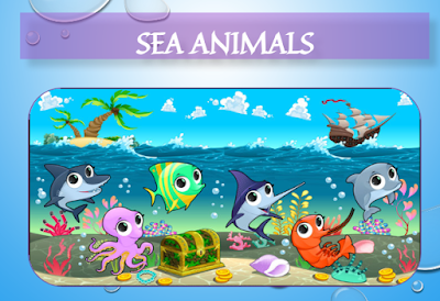 Practising English : Sea animals- powerpoint