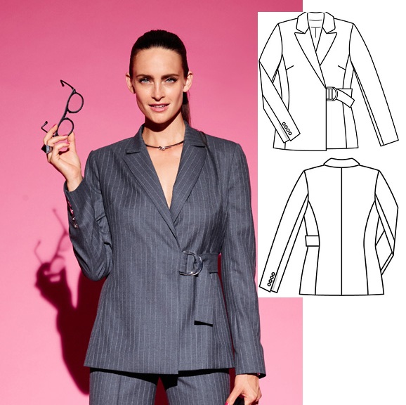 Couture et Tricot: Blue pant suit part 2: The blazer inner structure ...