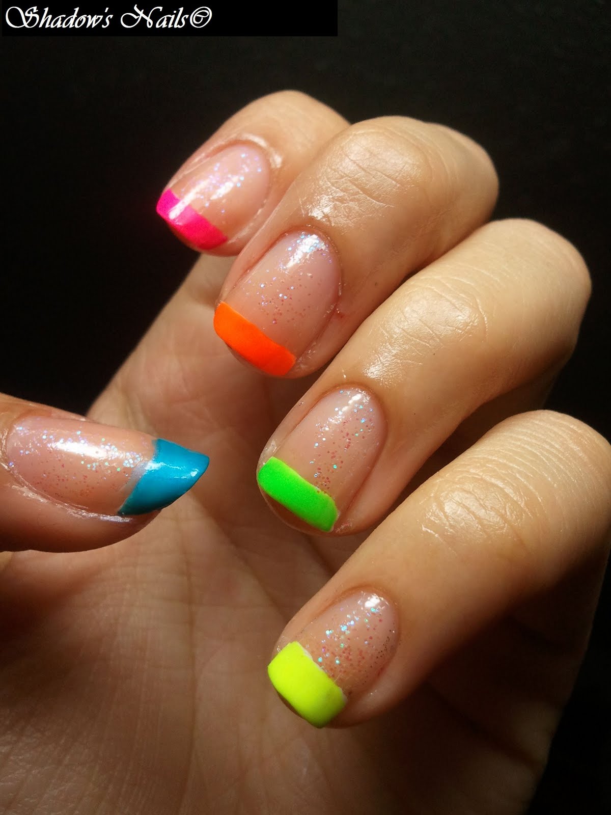 Shadow's Nail art: Colorful Tips