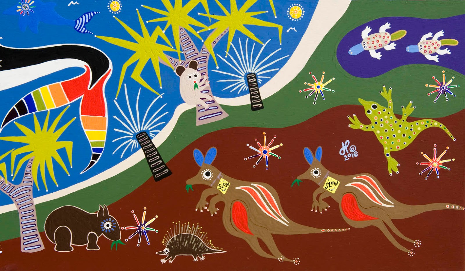 SYNTHAISSANCE CRYOBENTHICS: "DIRAWONG GONDWANA DREAMING" MURAL IN BYRON ...