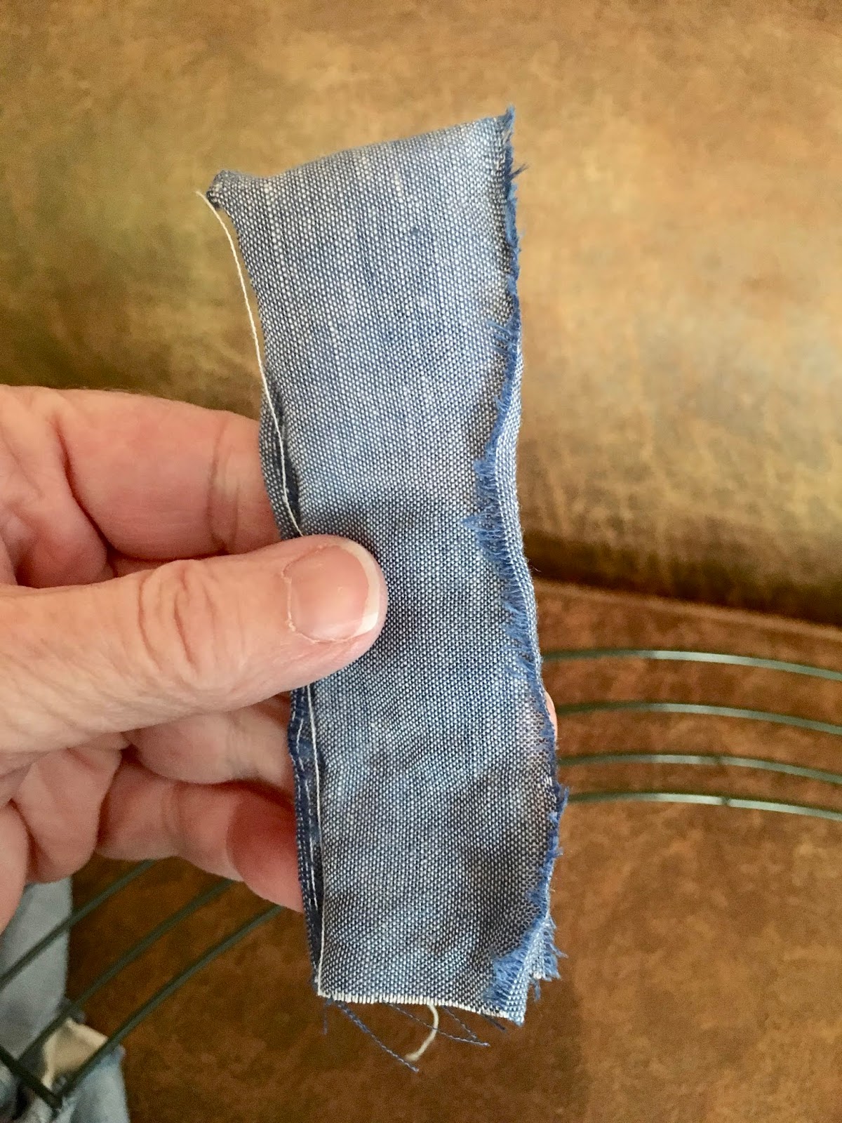 Ms. Nancy's Nook : DIY: My "Torn Fabric" Rag Wreath