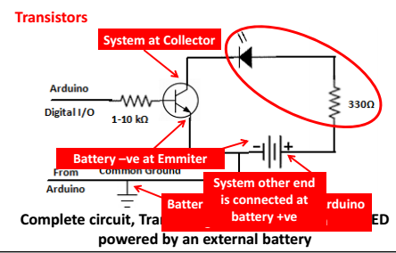 labwire: How to use Transistor switch with Arduino