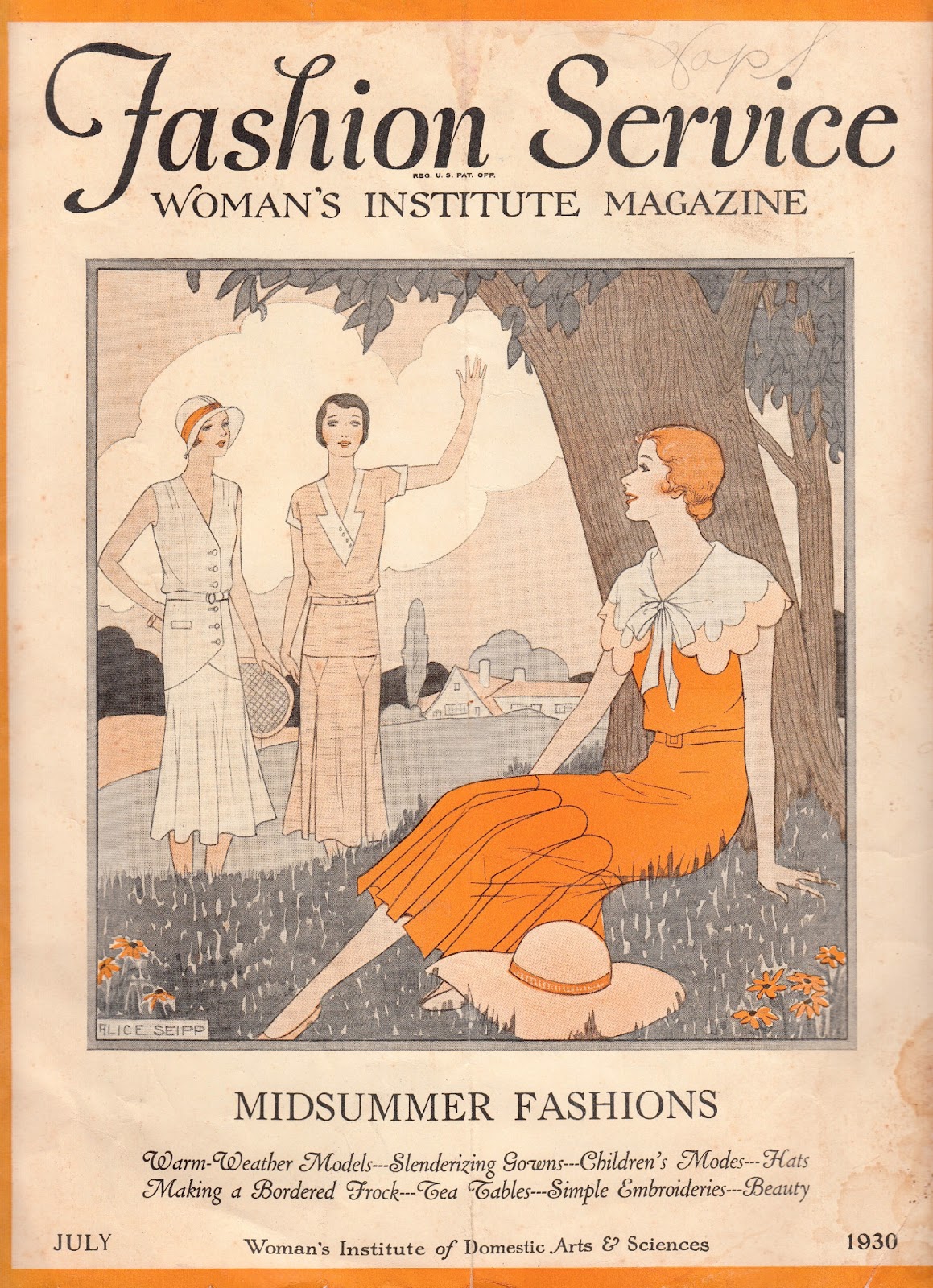 A Few Threads Loose: Fashion Service Magazine: a few pages from 1930