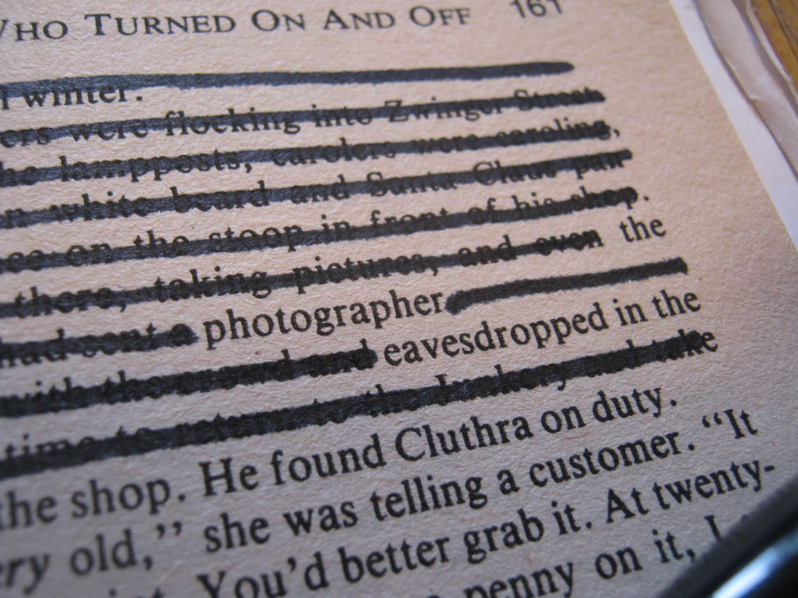 1 Billion Words: Black-Out Writing