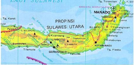 AMAZING INDONESIA: NORTH SULAWESI PROPINCE MAP