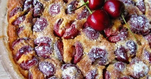 Classic French cherry clafoutis...