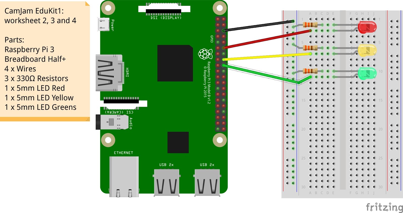 Bit Of Raspberry Pi And Arduino Raspberry Pi Camjam Edukit 1 Part 1 Worksheets 1 To 4