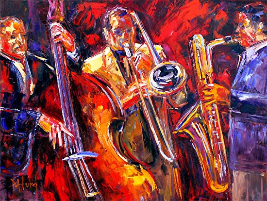 Portrait Artists International: "Jazz Trio" Abstract Jazz Art , Music ...