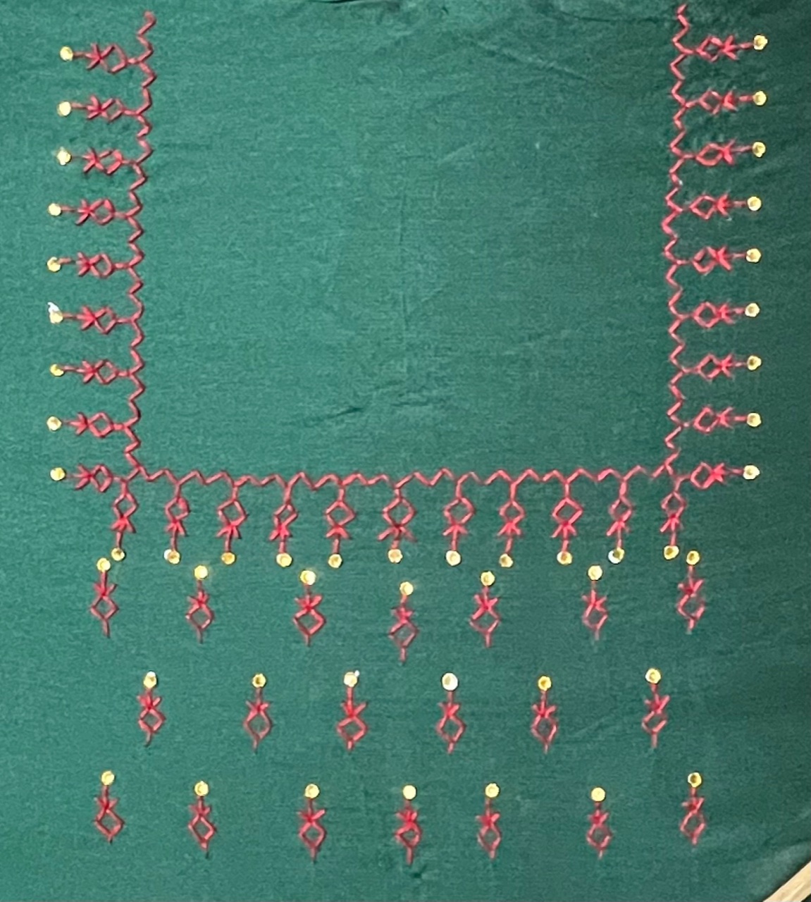 MY CRAFT WORKS: Simple Kasuti Embroidery Neckline