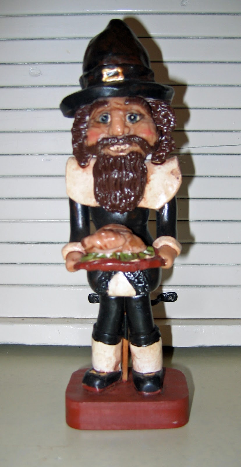 Hibiscus House: Thanksgiving Clay Nutcracker Pilgrim