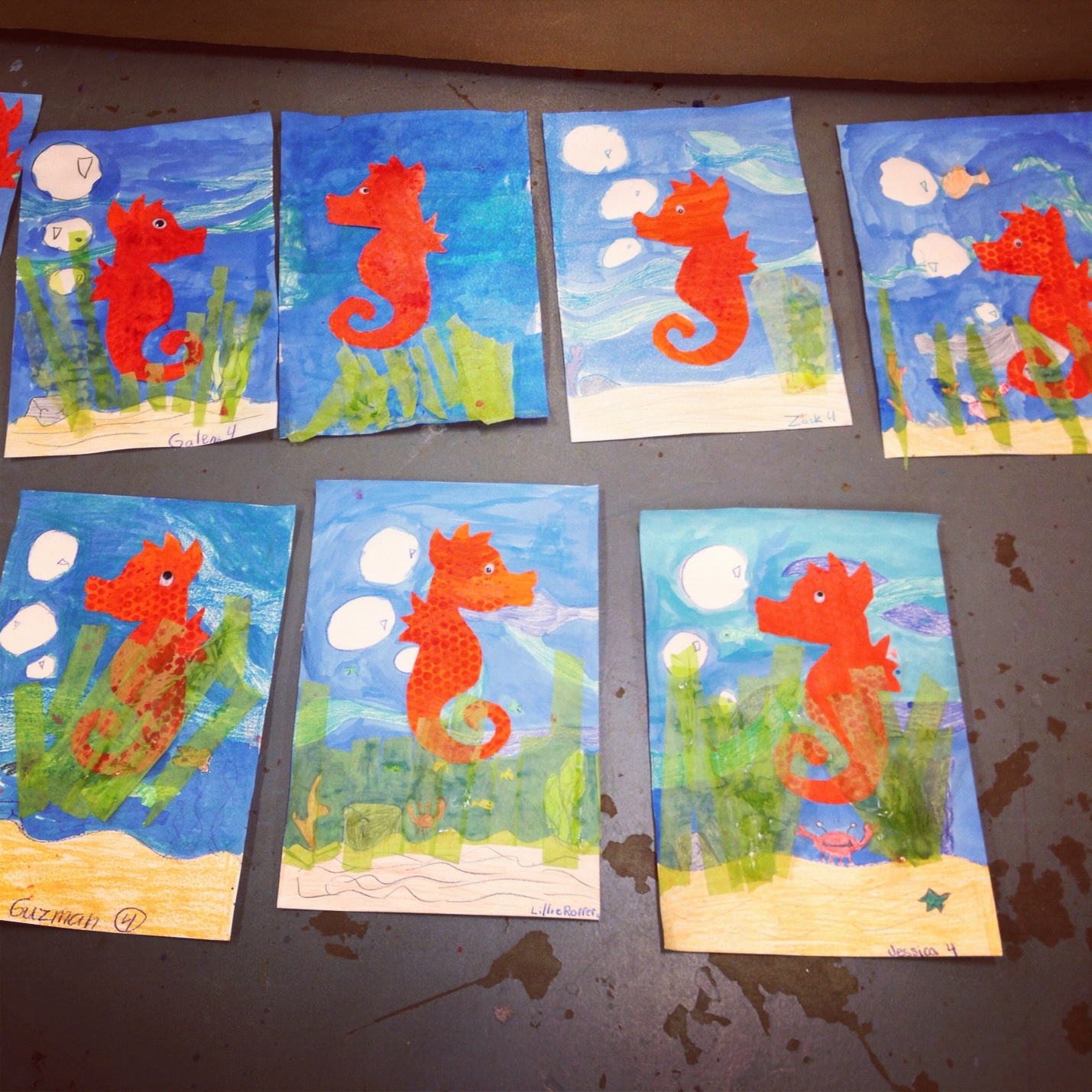 Tiger Apple Twist: Summer Art Camp Eric Carle Seahorses