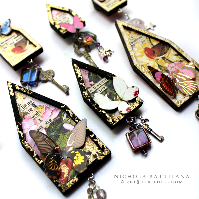 Pixie Hill: Graphic 45 Floral Shoppe House 'Pins'