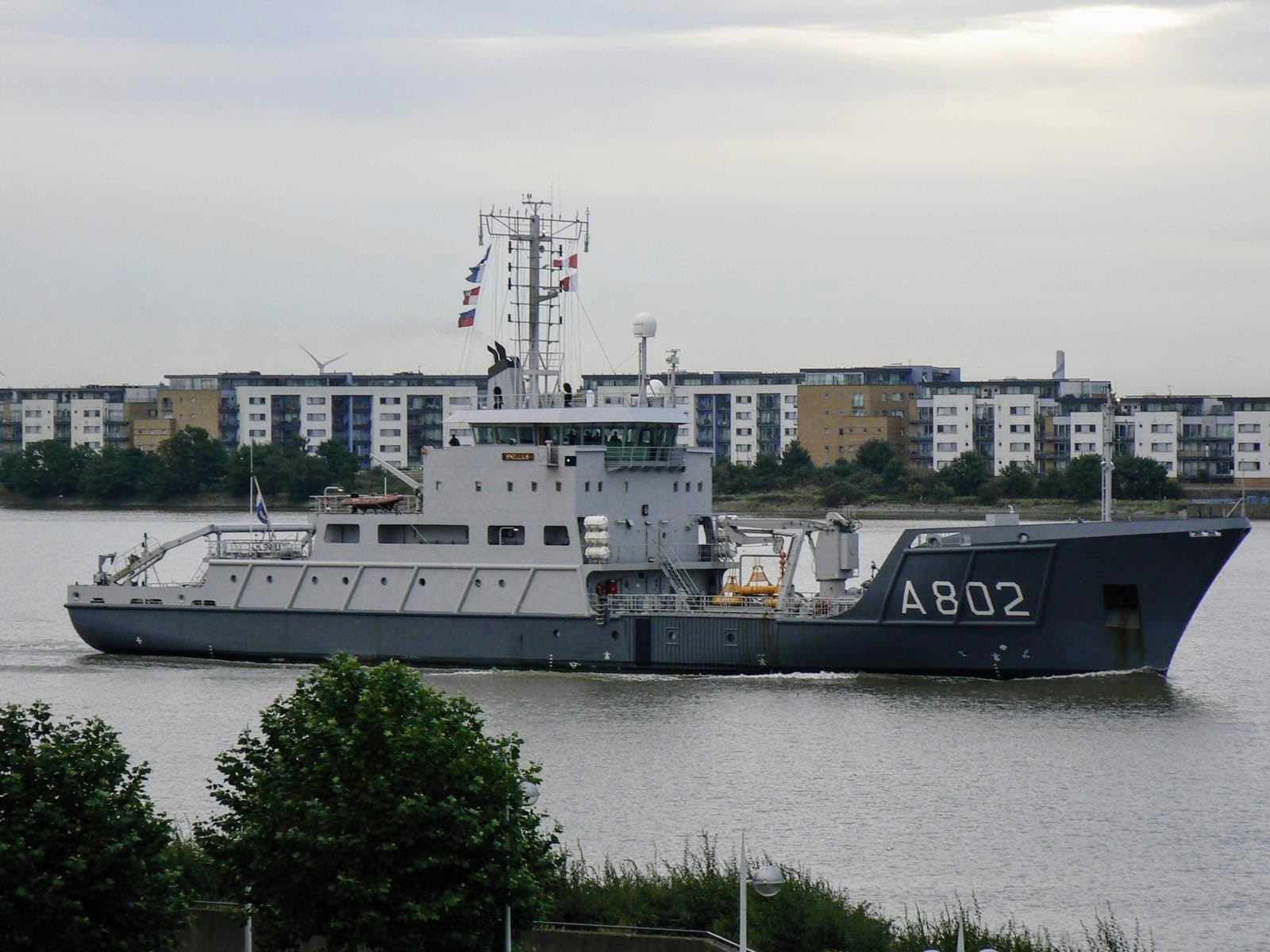 HNLMS Snellius (A802) is a hydrographic survey vessel of the Royal ...