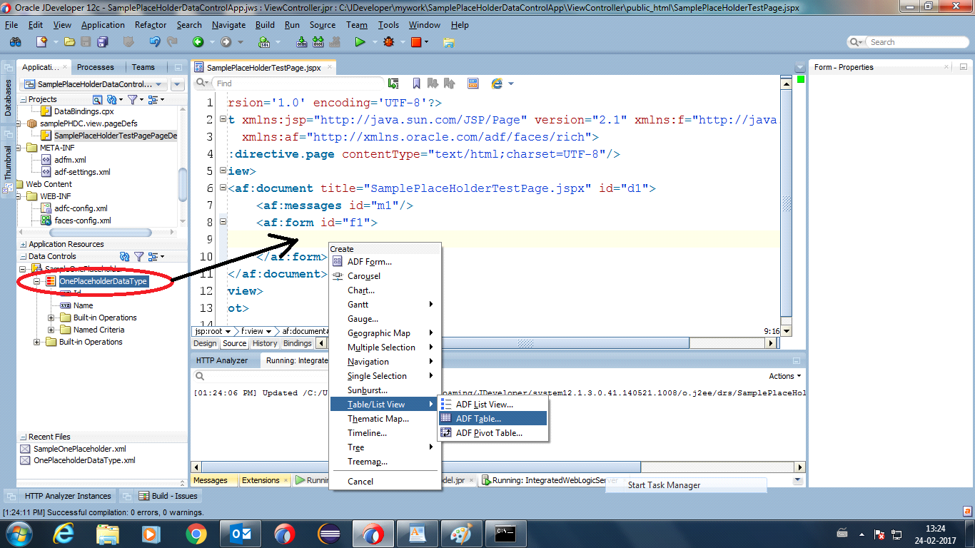 How to create a PlaceHolder Data Control in Jdeveloper 12C ? ~ Oracle ...