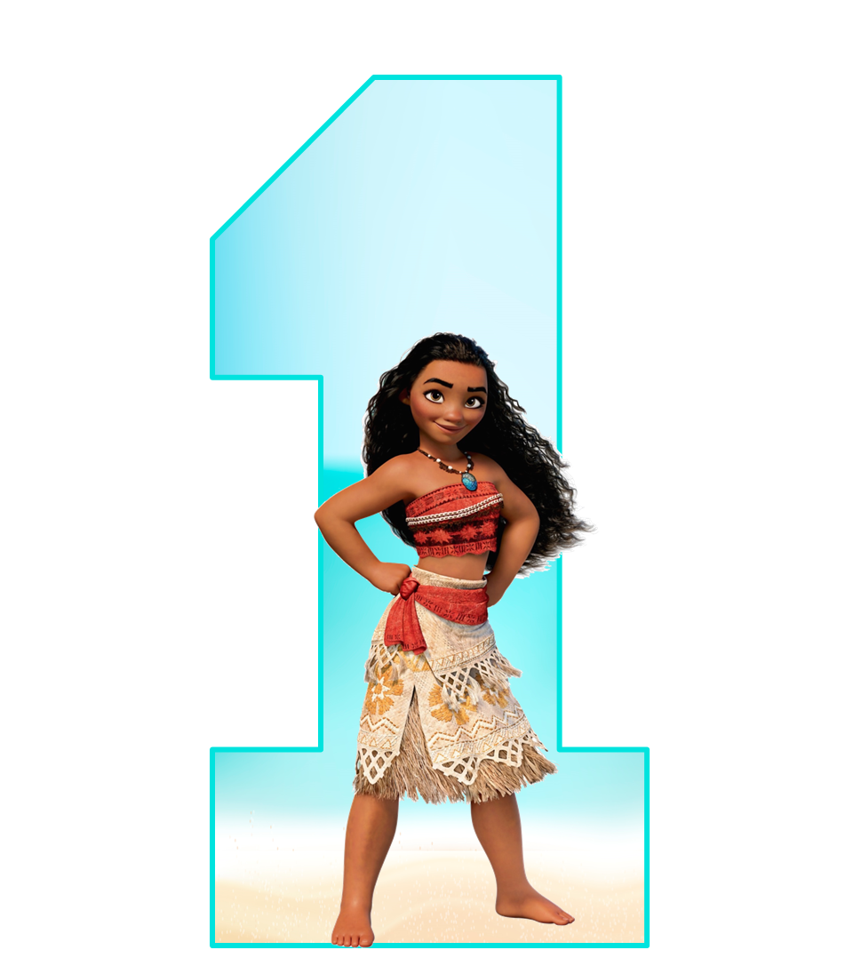 Kits imprimibles gratis : Números de Moana