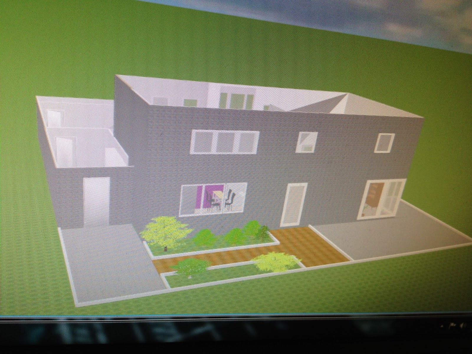 The Panda House: Terrasse -Vue 3D-