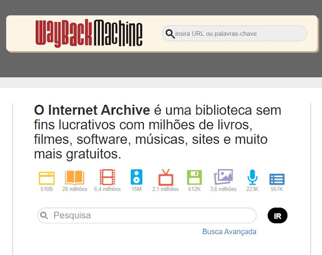 GENTE DE MÍDIA: INTERNET Archiv atinge 65 milhões de documentos em 2020