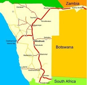 Moving around Namibia, rental car, roads, public transport, hitch-hiking