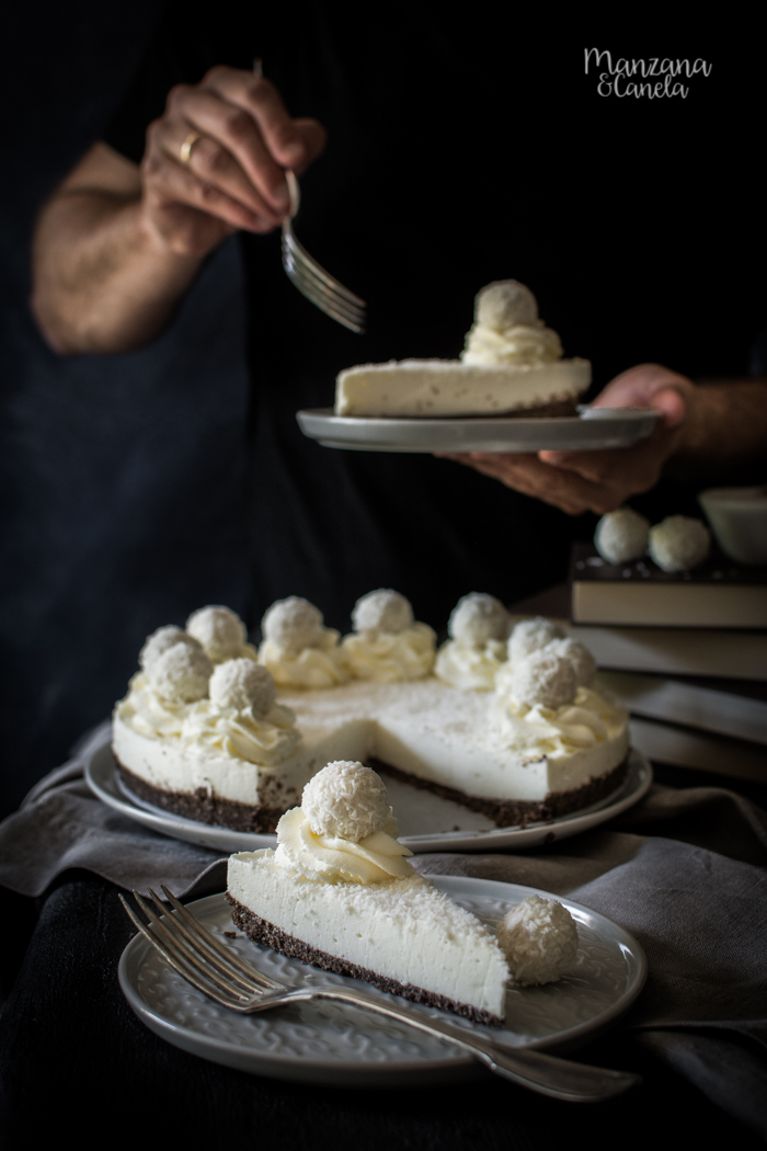 Manzana&Canela: Cheesecake de coco. Receta muy fácil sin horno.