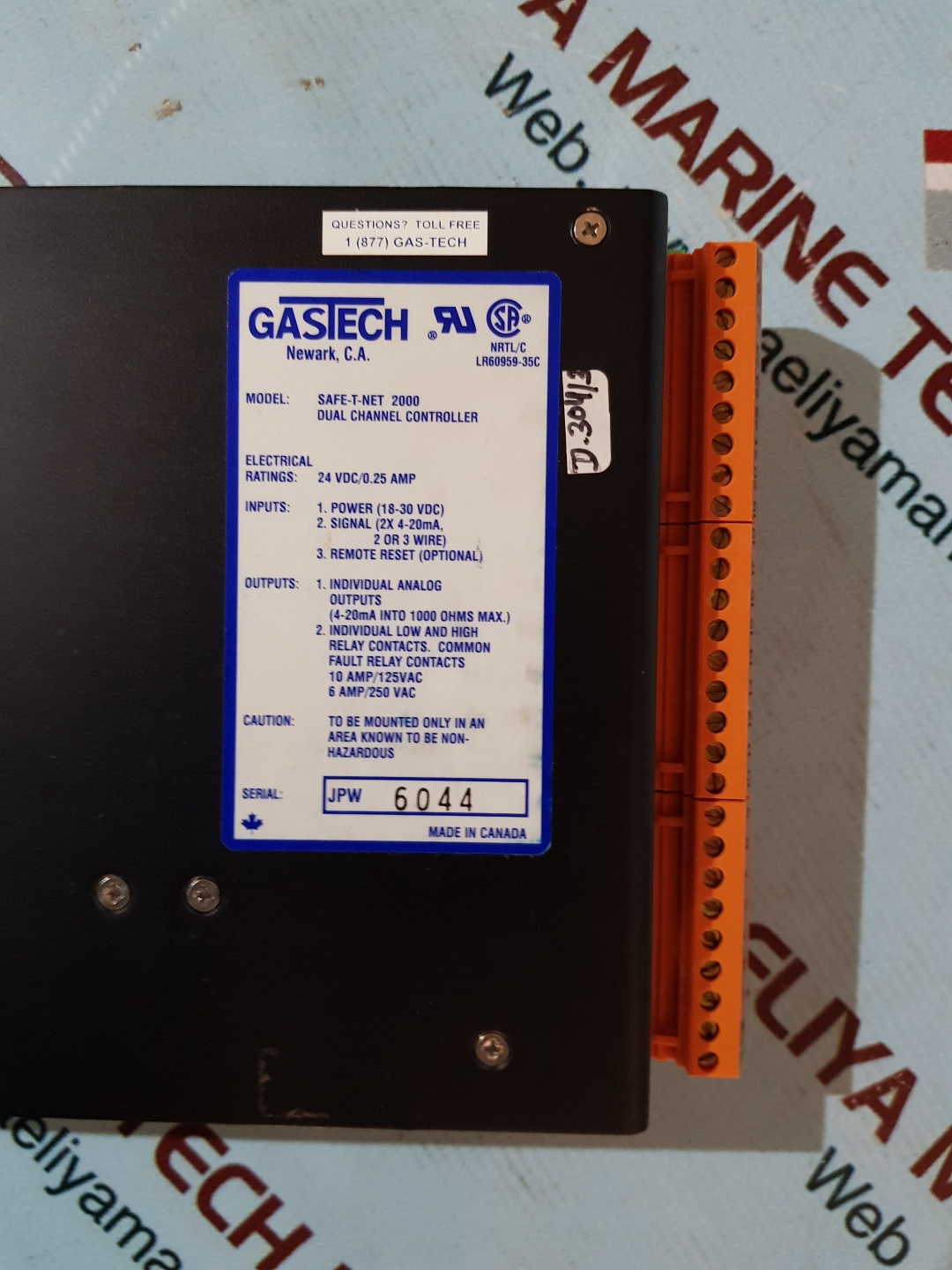 THERMO GASTECH SAFE-T-NET 2000 DUAL CHANNEL CONTROLLER - Aeliya Marine