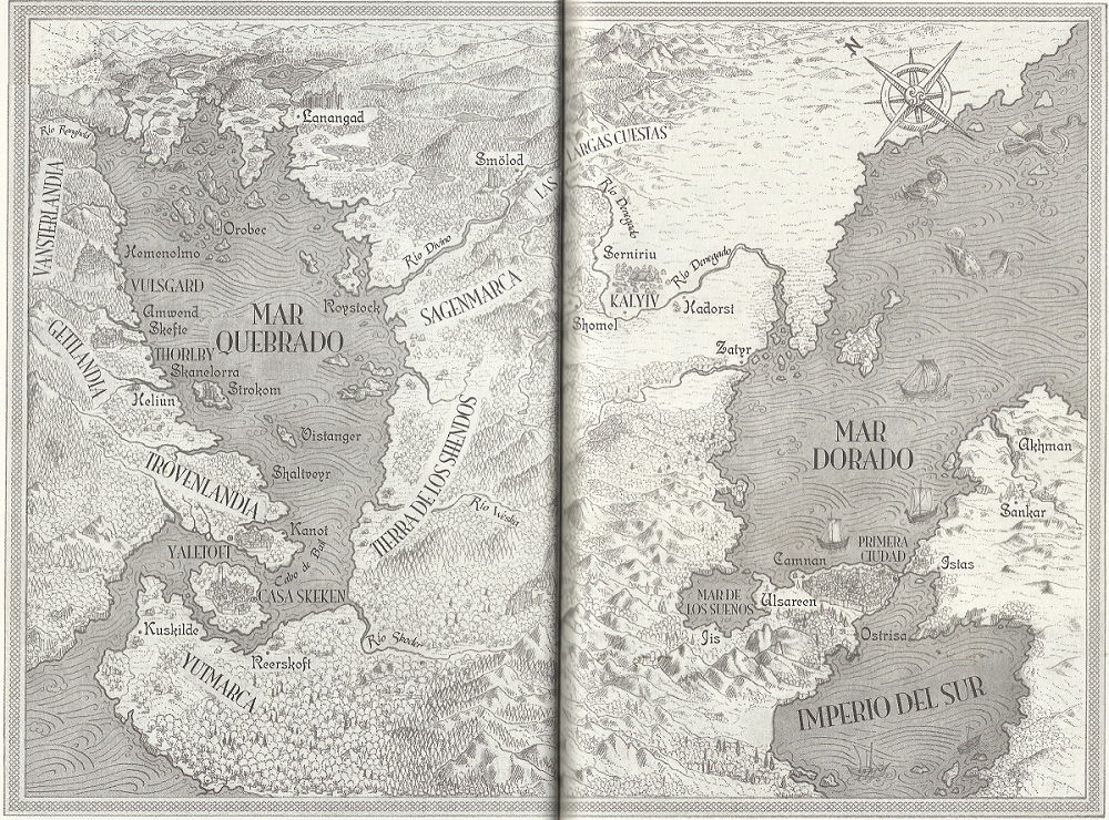 Mapas de Fantasia y Epica: El Mar Quebrado de Joe Abercrombie y su mapa ...