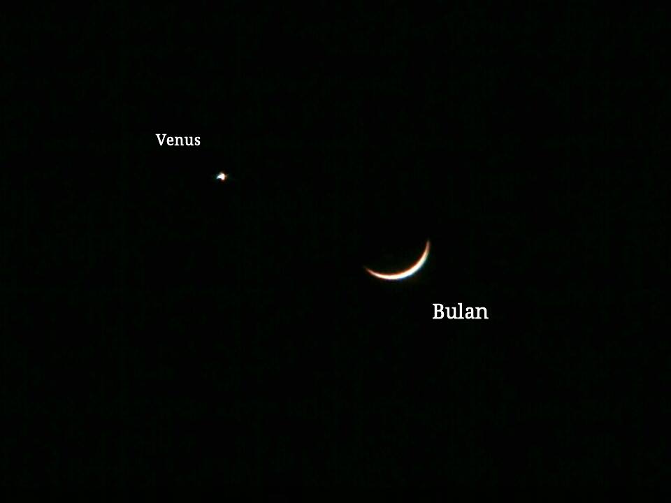 INFO ASTRONOMI: Foto Konjungsi Bulan - Venus 3 September 2016