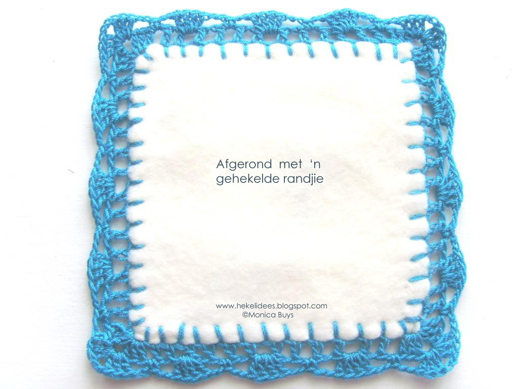 Hekel Idees: Tutoriaal: Hoe om 'n randjie om te hekel.