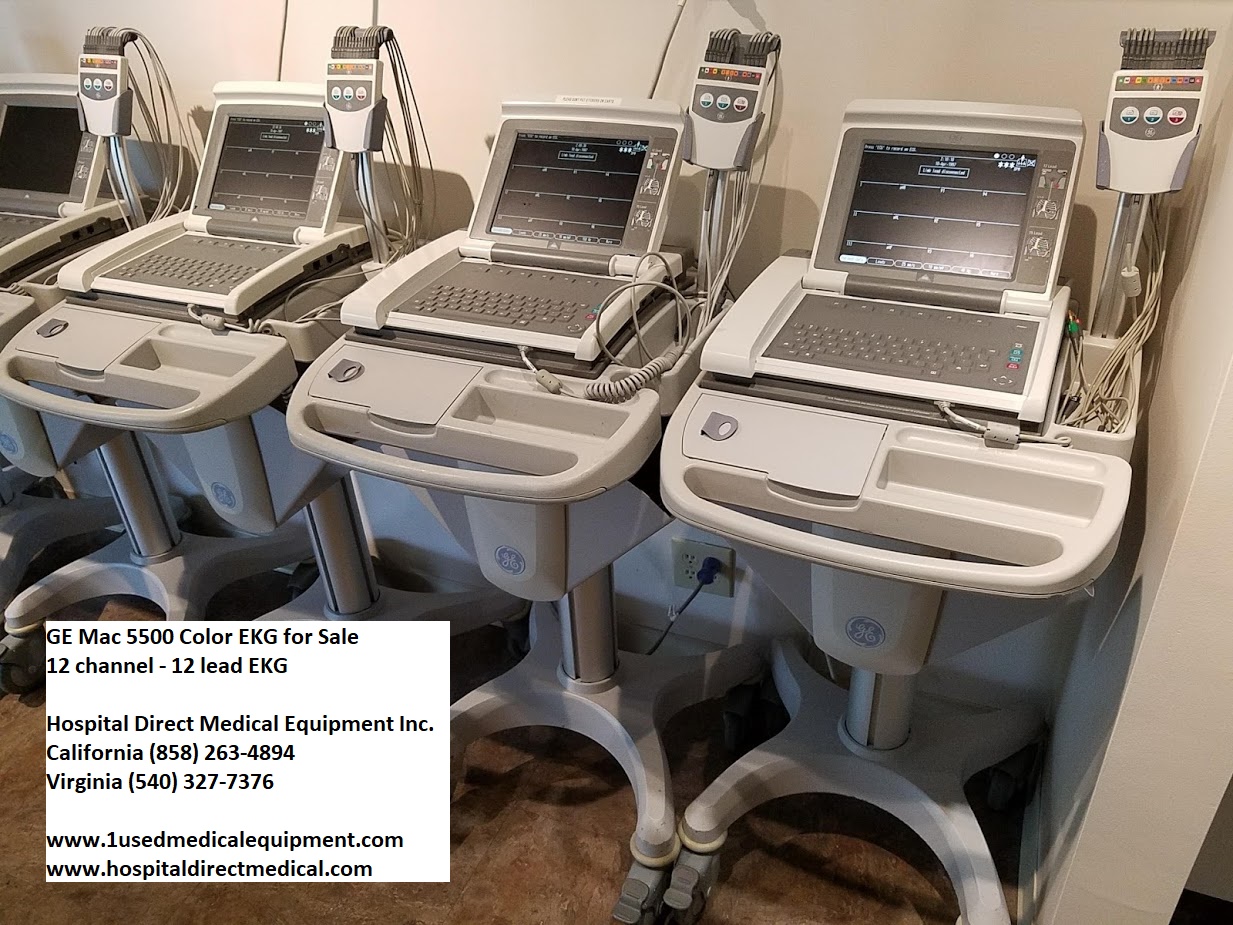 Hospital Medical Equipment for Sale: GE MAC 5500 EKG Machine Refurbished