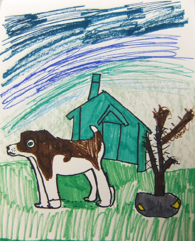Pauline Persing Art, Writing,& Natural History: Children's Drawing...Dogs