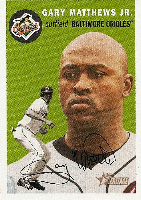 Orioles Card "O" the Day: Gary Matthews, Jr., 2003 Topps Heritage #377